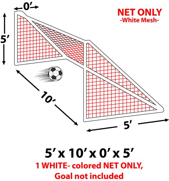 Epic 3MM Soccer Goal Nets 5x10x0x5 -EACH - Soccer Equipment and Gear
