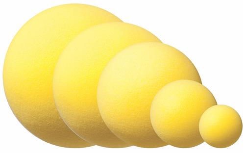E15542 Champion Sports Reg Density Foam Balls 3" to 8.5"