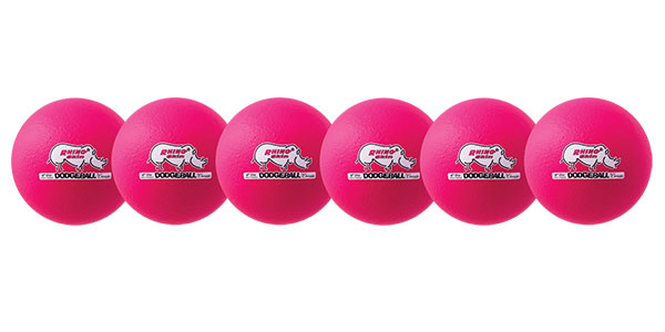 Champion Rhino Skin Neon Pink Dodgeball (Set of 6) - Playground ...