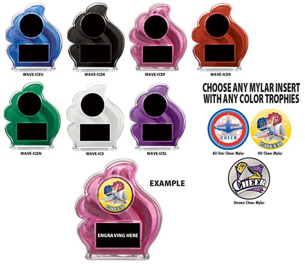 6.5" Wave Ice Custom Cheer leaders Trophies Awards - Cheerleading ...