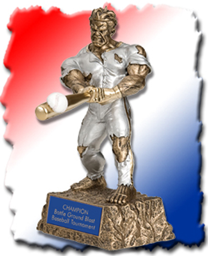 Baseball Monster Resin 6.75" Trophys Trophies - Baseball Equipment & Gear