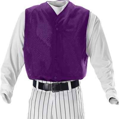 Alleson Full Button Mesh Baseball Vests - Closeout Sale - Baseball ...