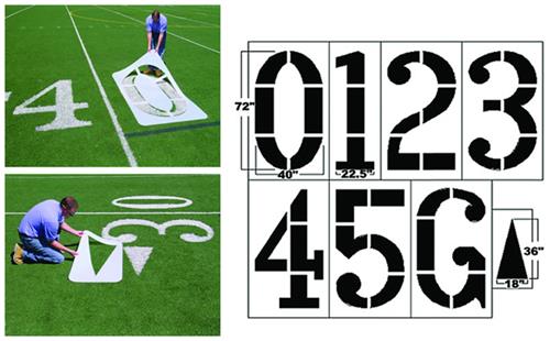 6' Football Field Marking Stencil Kit - Football Equipment and Gear