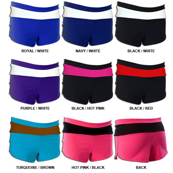 Pizzazz Cheerleaders Color Block Shorts - Cheerleading Equipment and Gear