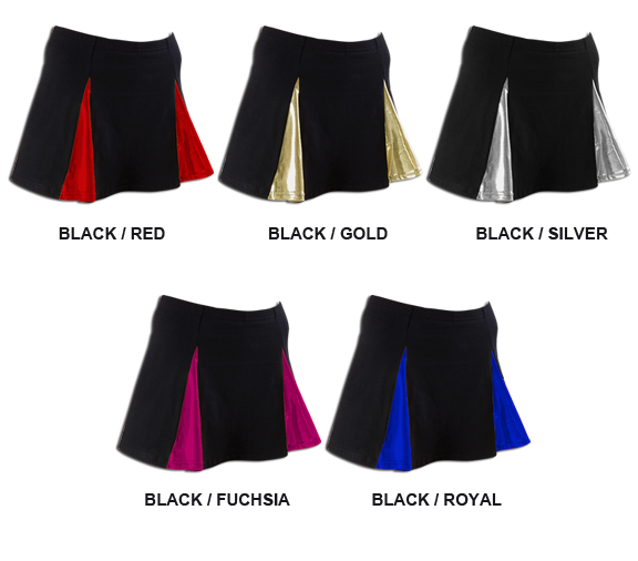 Pizzazz Metallic V-Panel Skirt w/Boys Cut Briefs - Cheerleading ...