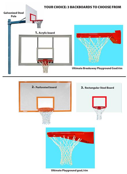 The Ocean Front Outdoor Basketball Goal 3 Styles - Basketball Equipment ...