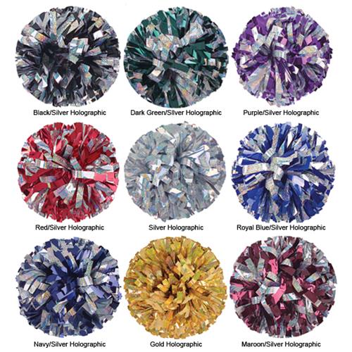 Pepco Cheer Holographic Metallic Poms NST16MSH - Cheerleading Equipment ...