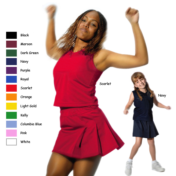 Alleson Straight Waist Cheerleaders PinkUniform Shell Top - CO ...