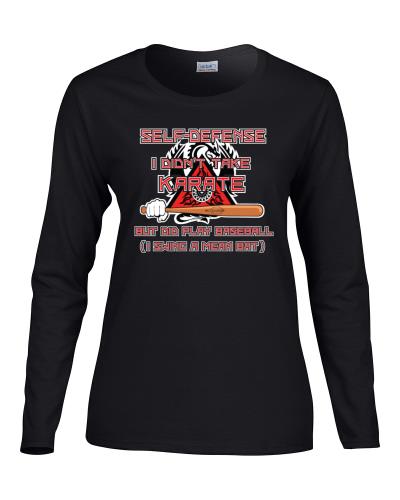 E165530 Epic Ladies Self Defense Long Sleeve Graphic T-Shirts