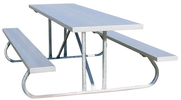 NRS Aluminum Picnic Tables Steel Legs Standard Duty 6' & 8' - Baseball ...