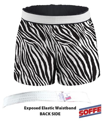 Authentic Soffe Novelty Printed Zebra Shorts - Soccer Equipment and Gear