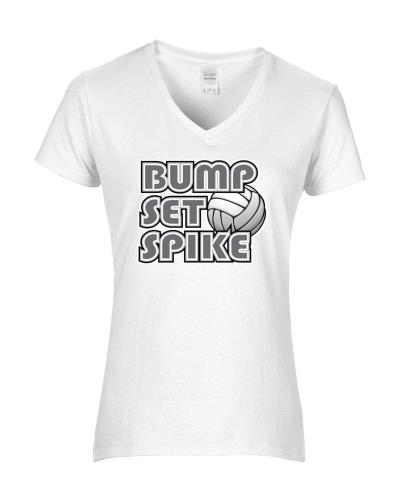 Epic Ladies Bump Set Spike V-Neck Graphic T-Shirts - Soccer, Baseball ...