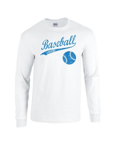 Epic Custom Baseball Legend Long Sleeve Cotton Graphic T-Shirts ...