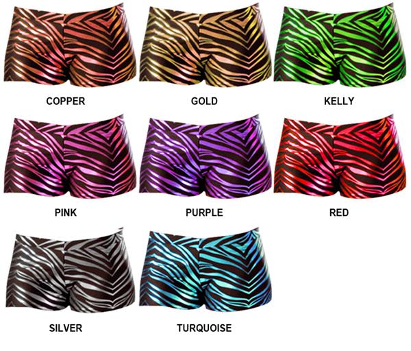 JB Bloomers Metallic Zebra Print Bootie Shorts - Cheerleading Equipment ...