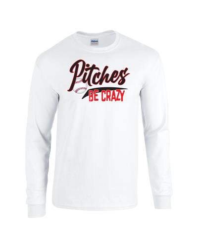 Epic Pitches Be Crazy Long Sleeve Cotton Graphic T-Shirts - Soccer ...