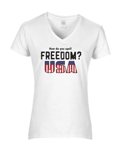 Epic Ladies Spell Freedom V-Neck Graphic T-Shirts - Baseball Equipment ...