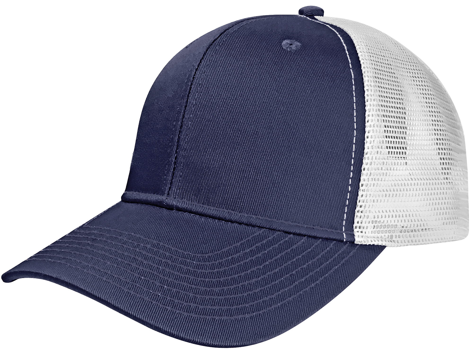 E169100 NV Caps Stretch-Fit Trucker Twill Front With Mesh Back