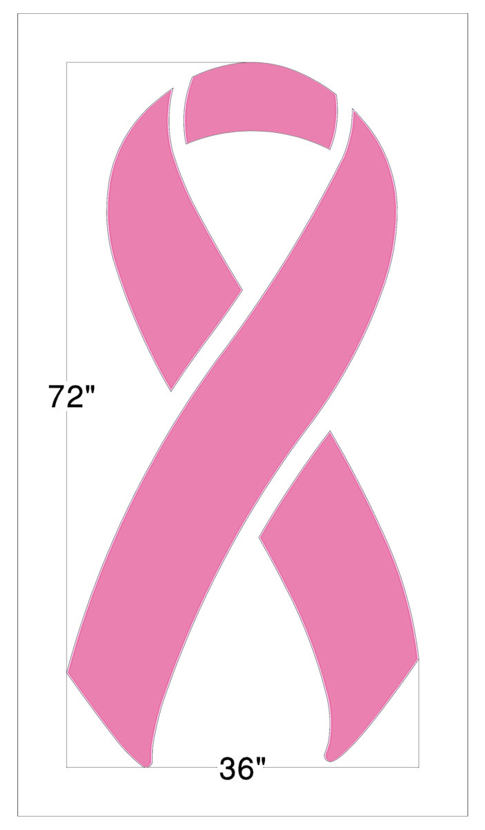 E169310 Newstripe Breast Cancer Ribbon Stencil