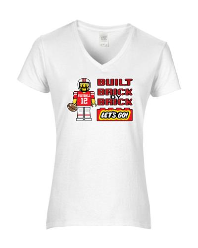 Epic Ladies FBLetsGo V-Neck Graphic T-Shirts - Baseball Equipment & Gear