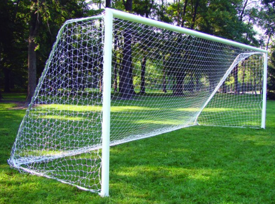 All Goals 6'6" x 18'6" 4" Round Aluminum Soccer Goals PAIR PAR-6518 ...