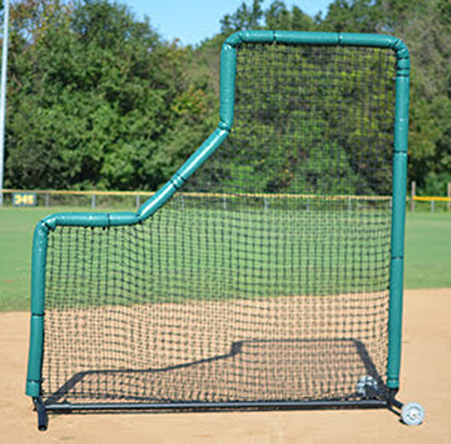Fisher Baseball Pro Series "L" Screen w/Wheels - Baseball Equipment & Gear