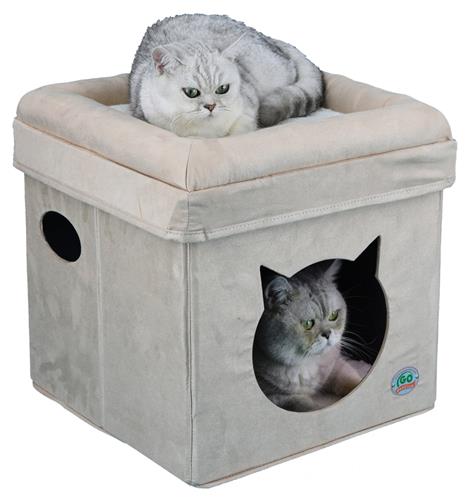 Go Pet Club Comfy Cat Cube Beds (Cat Face) - Playground Equipment and Gear