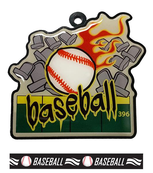Epic 2.75" Sport Breakthrough Black Baseball Award Medal & Ribbon ...