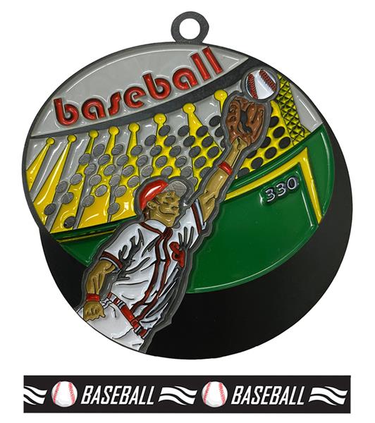 Epic 2.75" Showtime Black Baseball Award Medal & Ribbon - Baseball ...