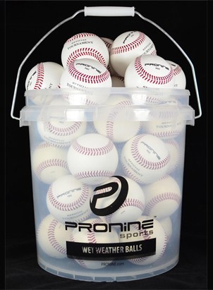 Pro Nine Baseball Wet Weather Bucket w/2 Dozen Composite Baseballs ...