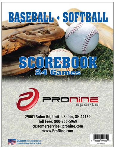 Pro Nine Baseball & Softball Scorebook - Baseball Equipment & Gear