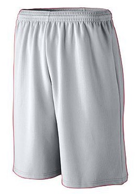 Augusta Adult XL Silver Grey Longer Length 9" Wicking Mesh Athletic ...