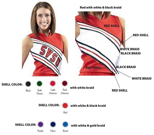 Cheer Fantastic Cheerleader Uniform Shells CF1033V - Cheerleading ...