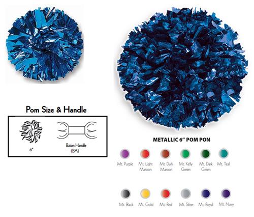 Cheer Fantastic Solid Metallic Cheerleaders Poms - Cheerleading ...