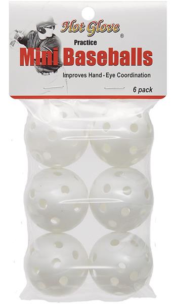 Hot Glove Golf Ball Size Practice Mini Baseballs 6 PK - Baseball ...