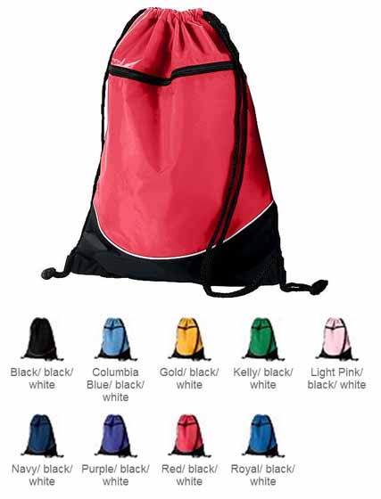 E17934 Augusta Lacrosse Tri-Color Drawstring Backpack