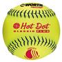 Worth UHD12CY 12" Hot Dot Softballs-USSSA - Baseball Equipment & Gear