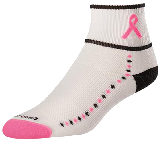 TCK Cancer Ribbon Quarter II Socks - Soccer Equipment and Gear