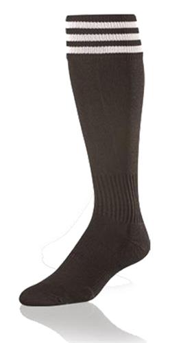 Adult Medium & Large 3-Stripe Poly Official's Soccer Socks PAIR ...