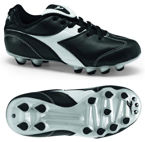 Diadora Brasil MD PU JR Black Soccer Cleats - Soccer Equipment and Gear