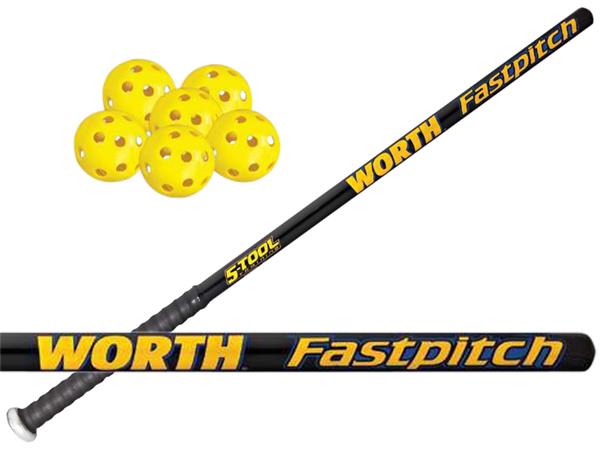 Worth 5-Tool 1" Barrel Fastpitch Training Bats - Baseball Equipment & Gear