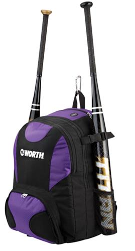 Worth Custom Baseball /Softball Backpack Purple Bat Bag - Baseball ...