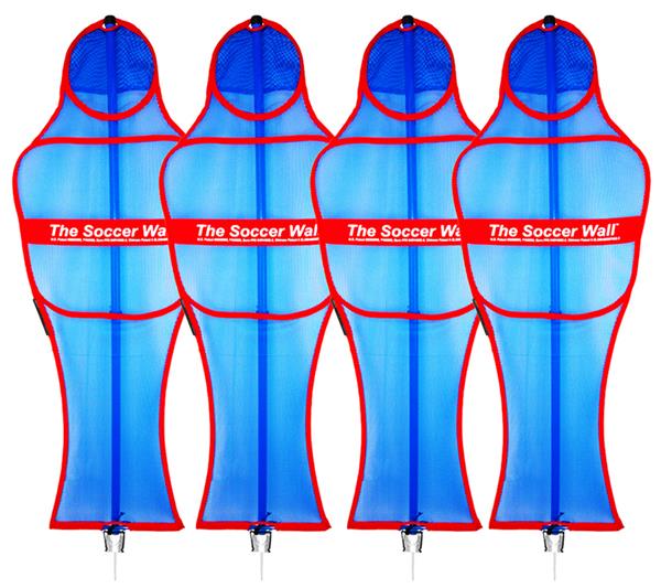 Soccer Wall Club Set - 4 Collapsible Mannequins - Soccer Equipment and Gear