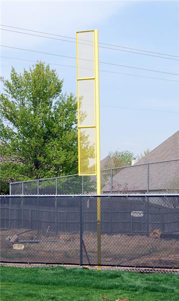 Gared Stadium Surface-Mount Foul Pole With Wing Panel White Orange ...