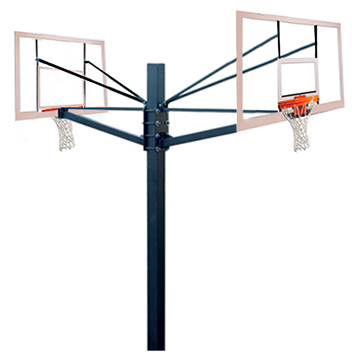 Endurance 60" Dual Glass Playground Basketball System - Basketball ...