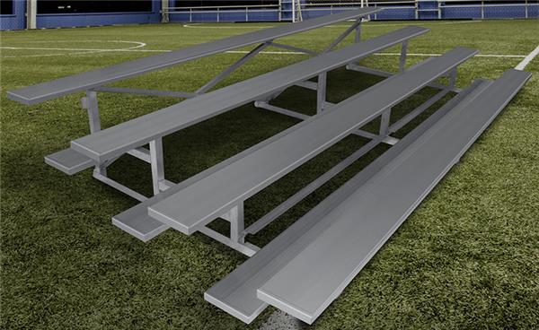 Gared Spectator Stationary 4 Row Fixed 21' Low Rise Bleacher ...