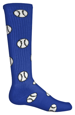 Adult (AS - Light Blue) Baseball/Softball Athletic Socks (1-Pair)