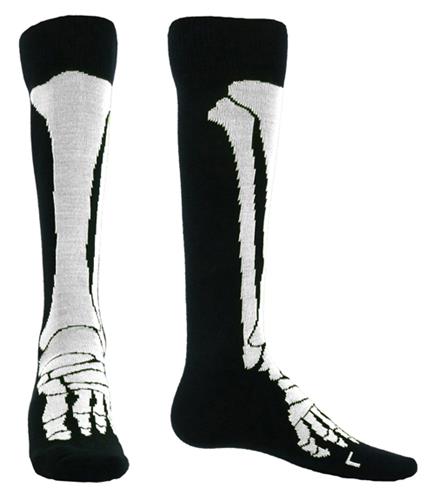 Adult Medium (Black/White) X-Ray "Bone Printed" Knee High Socks (1-Pair ...