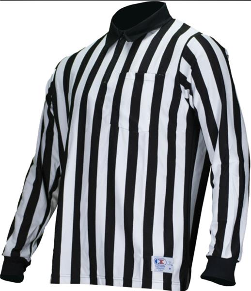 Cliff Keen 1" Stripes Ultra Mesh Long Sleeve Officials Shirt - Soccer ...