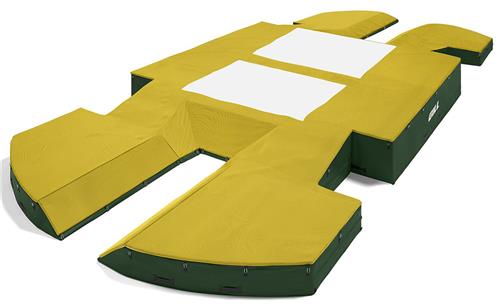 Gill AGX M4 Double Front Pole Vault Landing System (21'6" X 44'2" X 32 ...