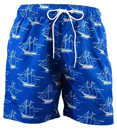 Adoretex Adult/Youth Sail Boat Printed Swim Board Shorts w/Mesh Lining ...